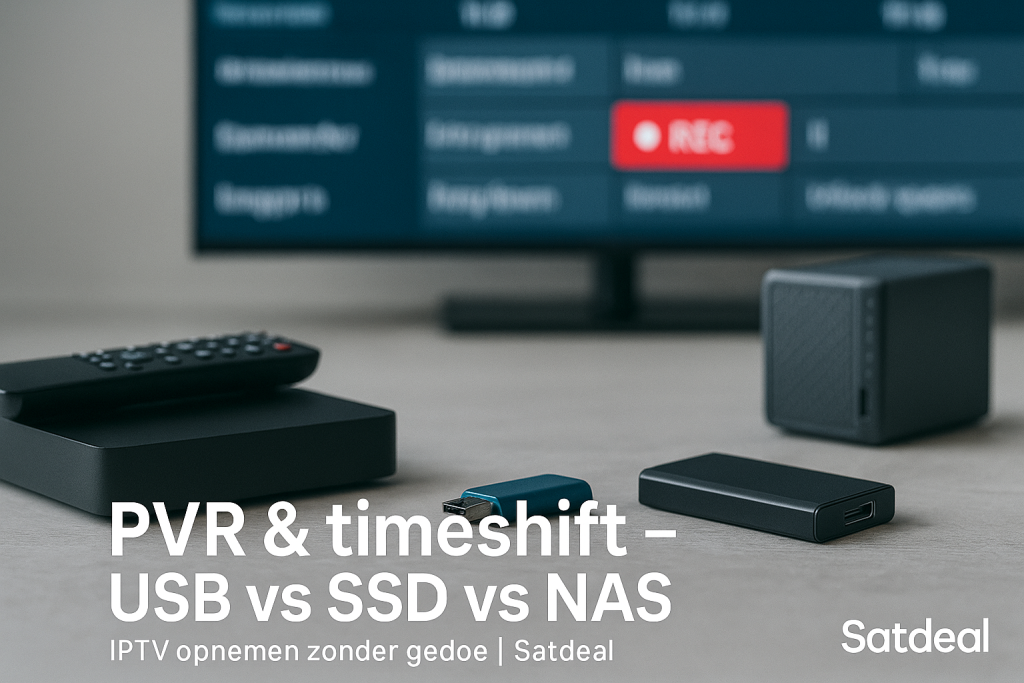 Opnemen met je IPTV-box: PVR & timeshift (USB vs SSD vs NAS) - Satdeal